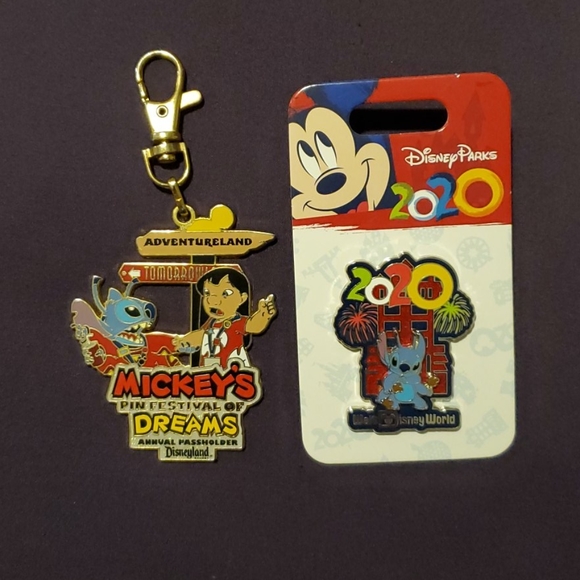 Disney | Jewelry | Lilo And Stitch Lanyard Medal And Pin | Poshmark
